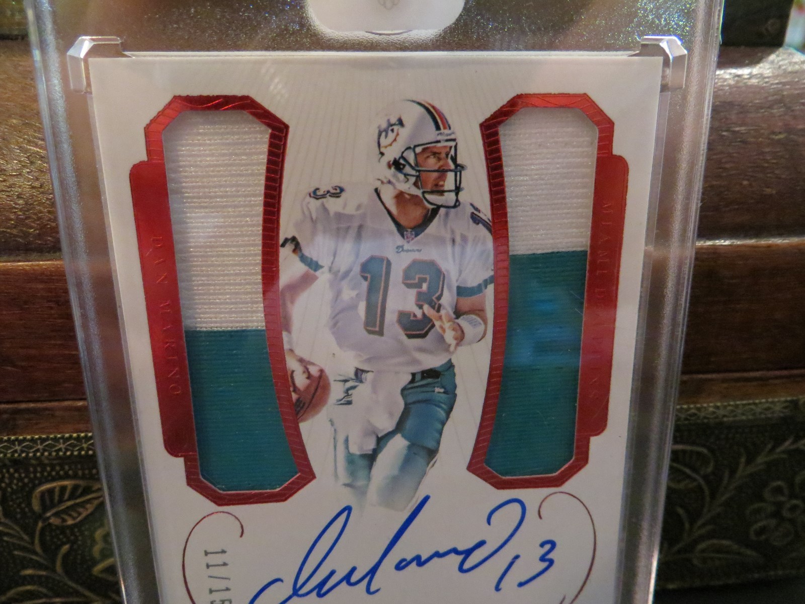 Panini Flawless Ruby On Card Autograph Jersey Dolphins Dan Marino 11/15 ...