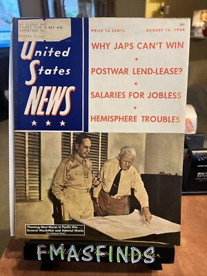 R3 1944 GEN MacARTHUR Admiral NIMITZ Aug 18 United States News Magazine ...