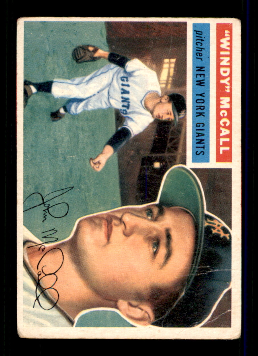 1956 Topps #44b Windy McCall Gray Back | eBay