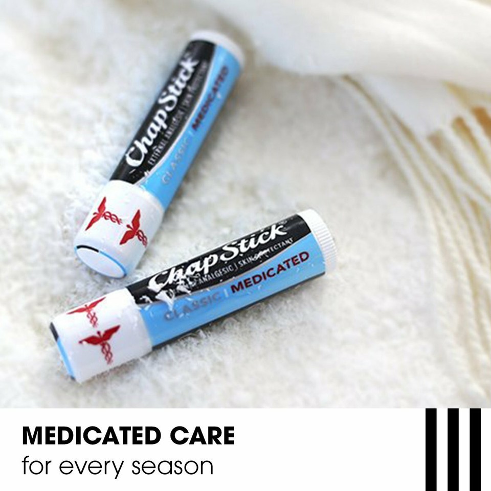 ChapStick Classic Medicated 0.15 oz 12-Stick Refill Pack New Formula ...