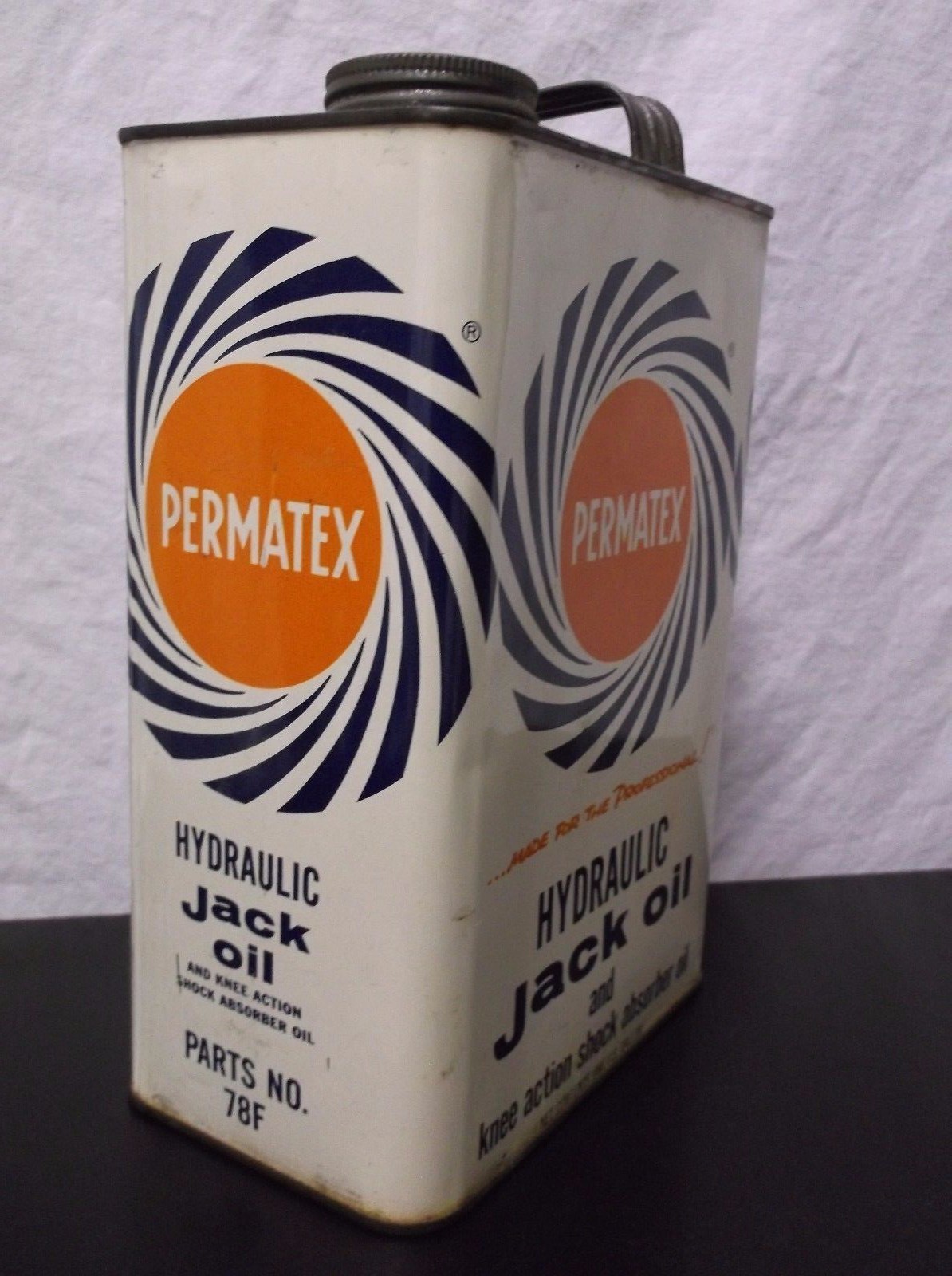 VINTAGE Permatex Hydraulic Jack OIL CAN 1 Gallon FULL NOS for MAN CAVE ...