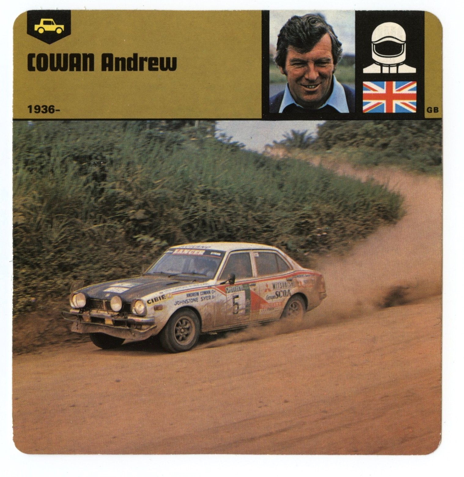 Andrew Cowan - Racing Driver Edito Service SA Auto Rally Card | eBay