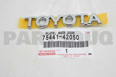 7544142050 Genuine Toyota PLATE, BACK DOOR NAME 75441-42050 | eBay