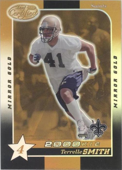 2000 Leaf Certified - 2000 Rookie Terrelle Smith #201 Mirror Gold /35 ...