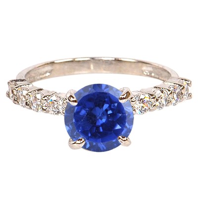 14KT Gold & AA Natural Blue Tanzanite 1.88Ct IGI Certified Diamond ...