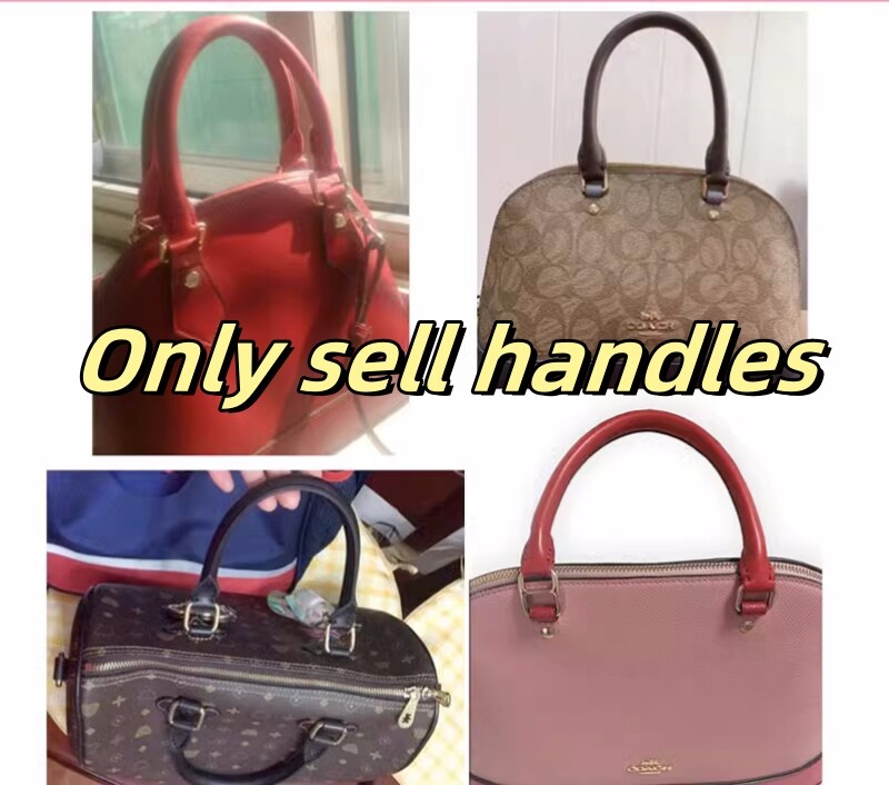 Real Leather Cowhide Replacement Round Handle Strap Sutures Handbag ...
