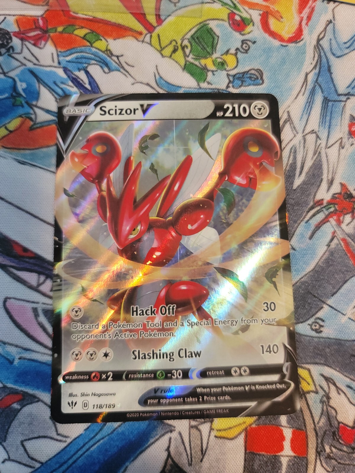 Pokemon Scizor V NM Darkness Ablaze 118/189 Holo Ultra Rare | eBay