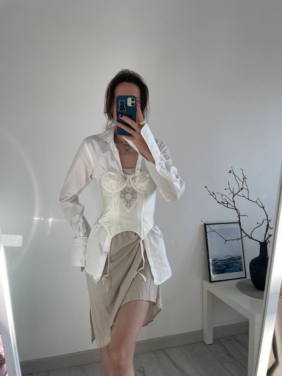 Bhs Basque Corset Cream Longline Bra S-M 34A/75А ivory straps Retro ...