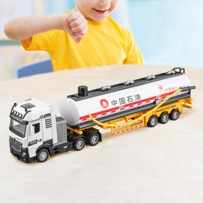 Classic Truck Toys with Pull Back Mechanism Oil Tank Truck Children ...