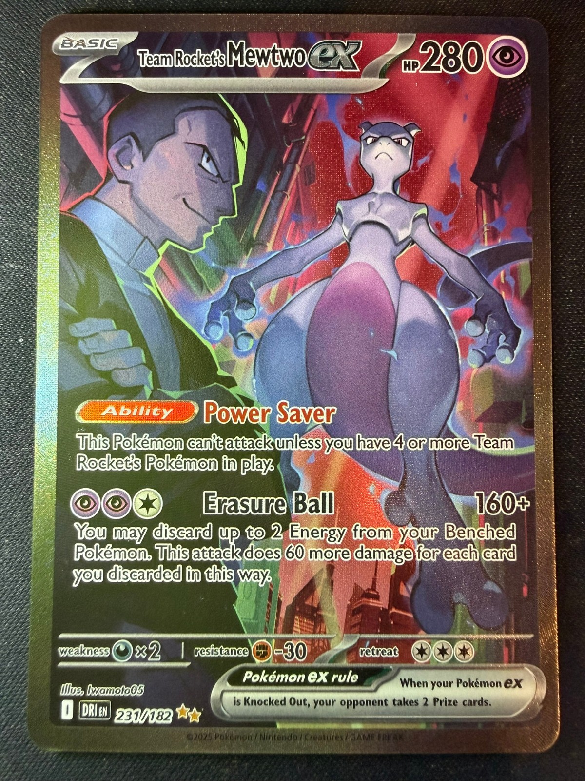 Team Rocket's Mewtwo ex 2025 Scarlet & Violet: Destined Rivals #231/182 ...