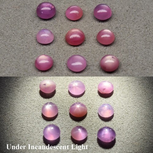 💎 2.29ct 9p Lot Round Natural Purplish Pink 6 Ray Star Sapphire - Unheated Gems | eBay
