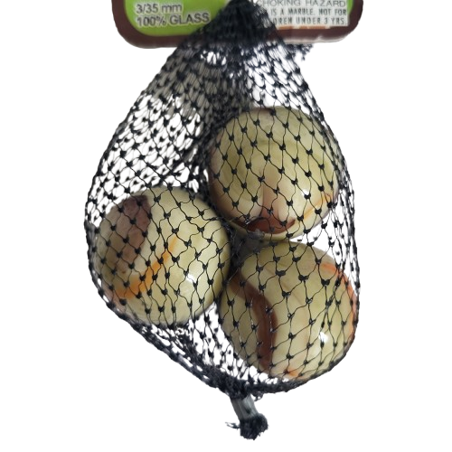 Vintage Glasfirma 35MM Giraffe Glass Mega Marbles 3-pack, Orange/Tan ...