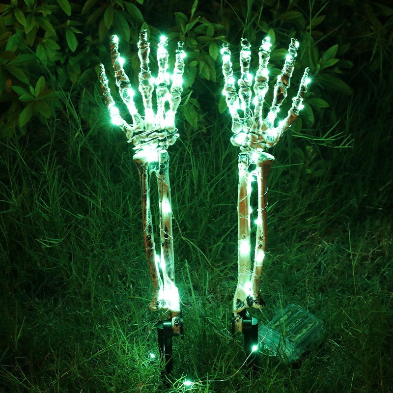Halloween LED Light up Skeleton Arm Hand Halloween Party Outdoor Home ...