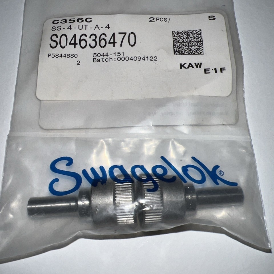 Swagelok SS-4-UT-A-4 Stainless Steel Ultra-Torr Vacuum Fitting Set Of 2 ...