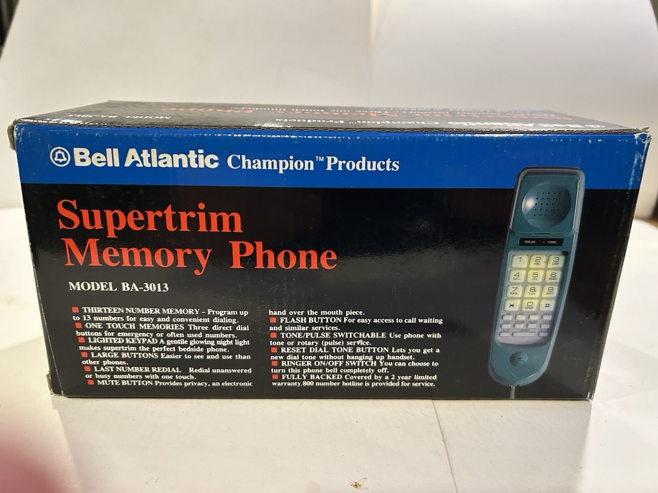 Vintage New NOS Bell Atlantic Champion Supertrim Memory Telephone BA ...