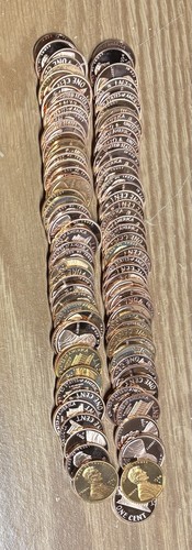 2 Rolls (100) Random UNC ‘s’ Proof Lincoln Pennie’s (60’s-2000’s) | eBay