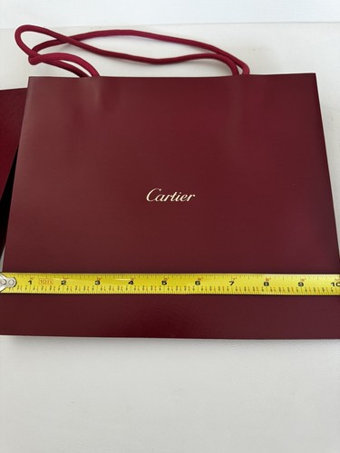 100% AUTHENTIC CARTIER PARIS RED SMALL PAPER GIFT PRESENTATION TOTE BAG ...