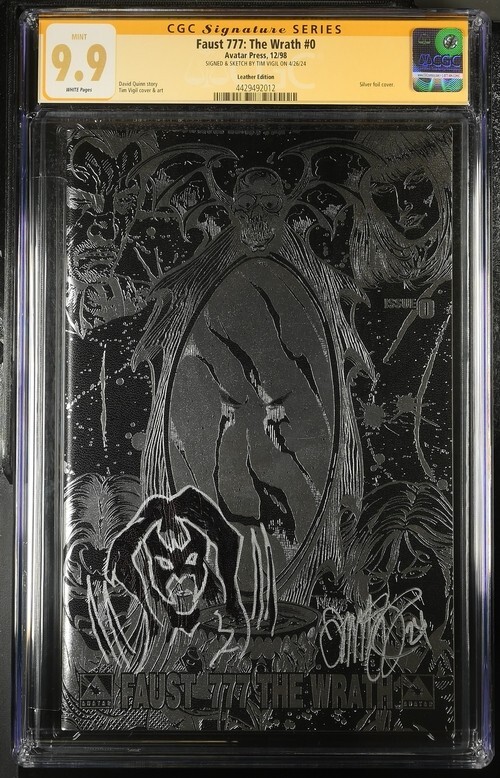 Faust 777 : The Wrath (1998) # 0 ( CGC 9.9) Signed & Sketch Tim Vigil ...