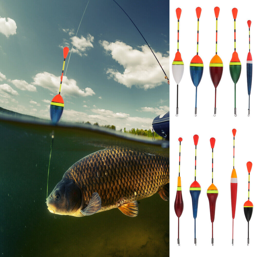 10Pcs Long Tail Fishing Throw Floats Mix Size Floating Bobbers Set Tool ...