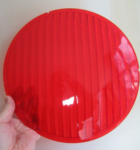 Vintage 12" (11 3/4") Traffic Stop Light Lens Amber - Red DIALIGHT | eBay