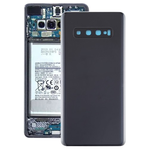 For Galaxy S10+ Battery Back Cover with Camera Lens (Black) | eBay