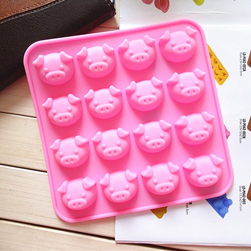 Pig Shape Chocolate Mold Cake Decoration Silicone Jelly Candy Ice Mold ...