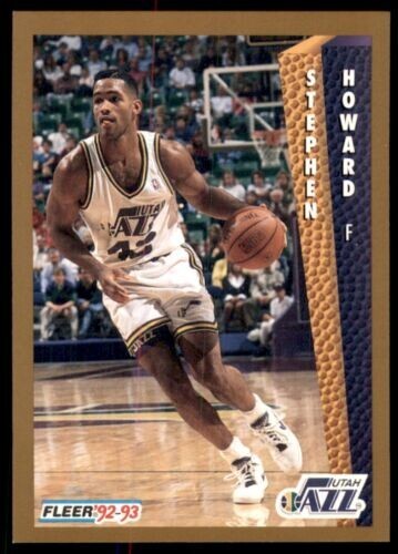 1992-93 Fleer Stephen Howard RC Utah Jazz #434 | eBay