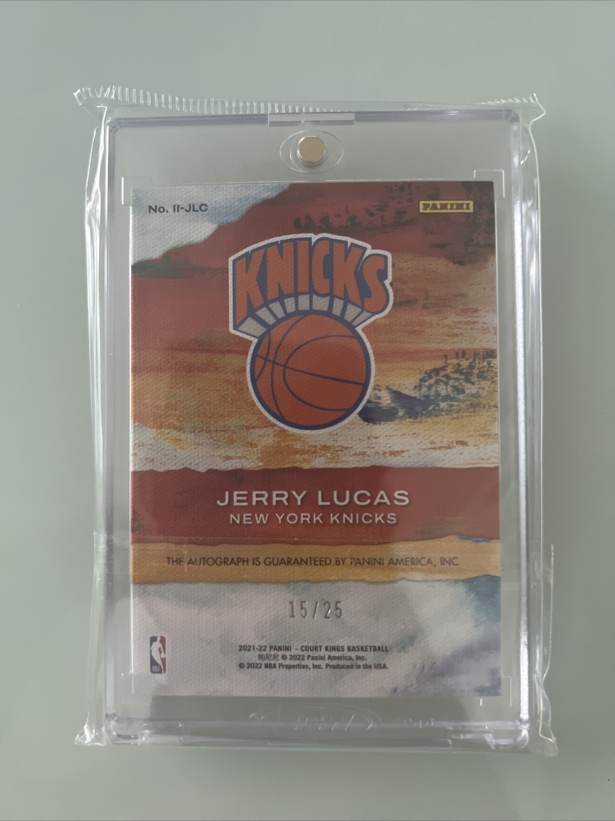 2021-22 Court Kings JERRY LUCAS Impressionist Ink Auto SAPPHIRE 15/25 ...