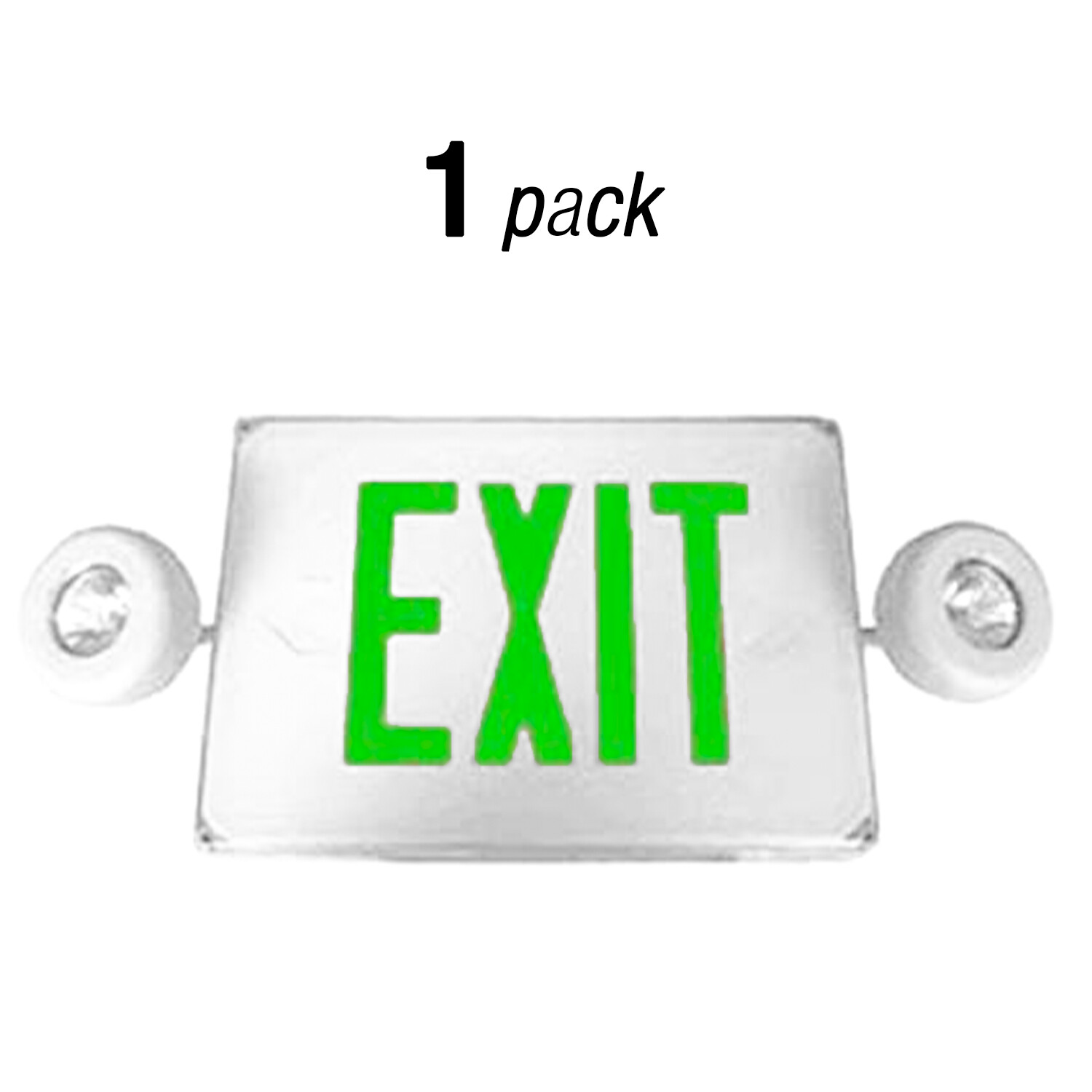 [1PC] Green LED Exit Sign Emergency Light Panel, Dual LED Lamp Double ...