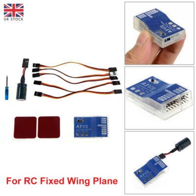 A3 V2 Flight Controller Stabilizer 3-Axis Gyro For RC Fixed Wing Plane ...