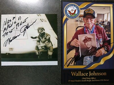 WALLACE JOHNSON Hand Signed PHOTO S - WWII & NASA APOLLO TEST PILOT | eBay