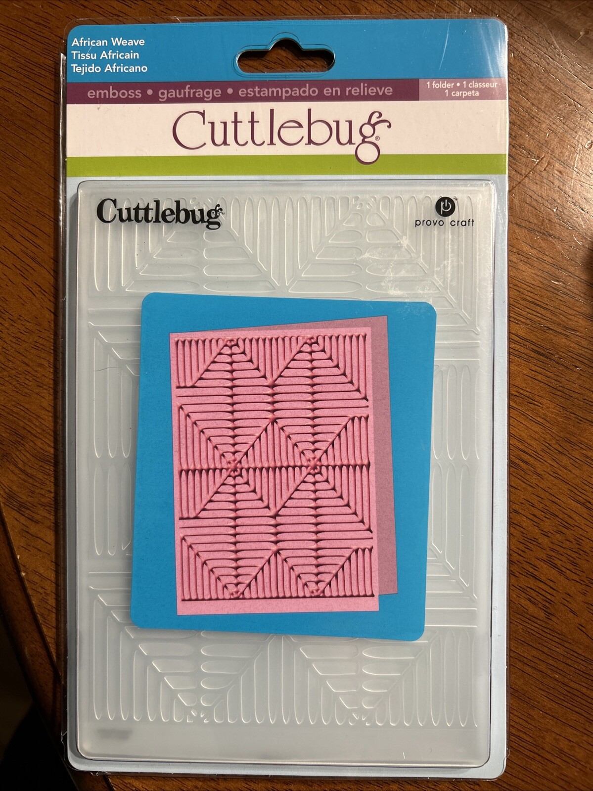 Cricut Cuttlebug Embossing Folder 5x7” African Weave Design 2001233 ...