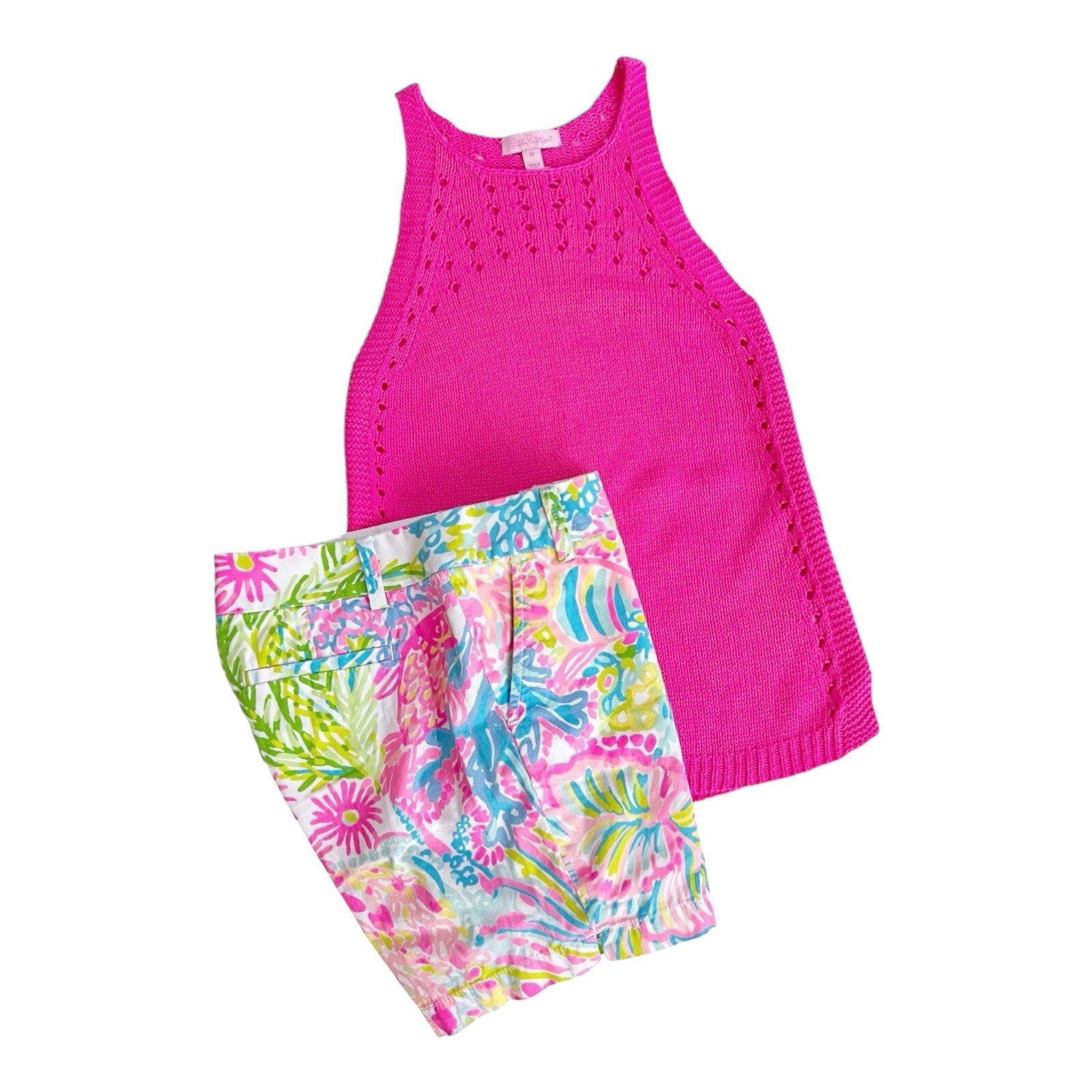 Lilly Pulitzer Preppy Pink Floral Jayne Short XS MAC … - Gem