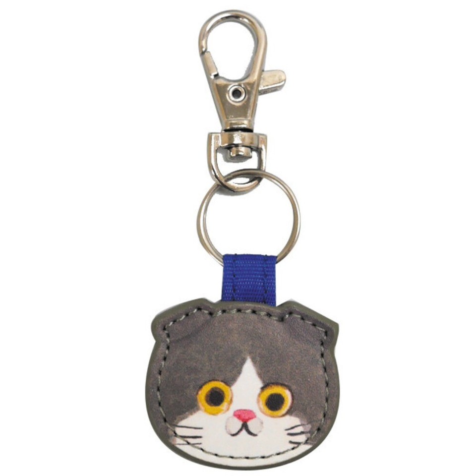 Creative Leather Cat Keychain Cartoon Bag Pendant Cute Leather Key Ring ...