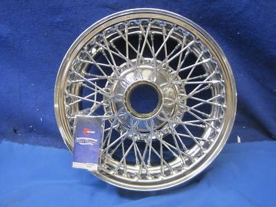 ONE SINGLE MG MIDGET CHROME WIRE WHEEL 6O TUBELESS 13 x 4 AUSTIN HEALEY ...