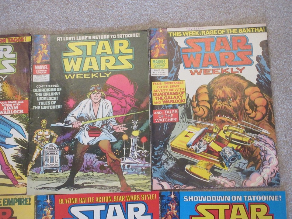 Star Wars Weekly , UK Marvel Comic x 10, # 71 - 80 consecutive , 1979 ...