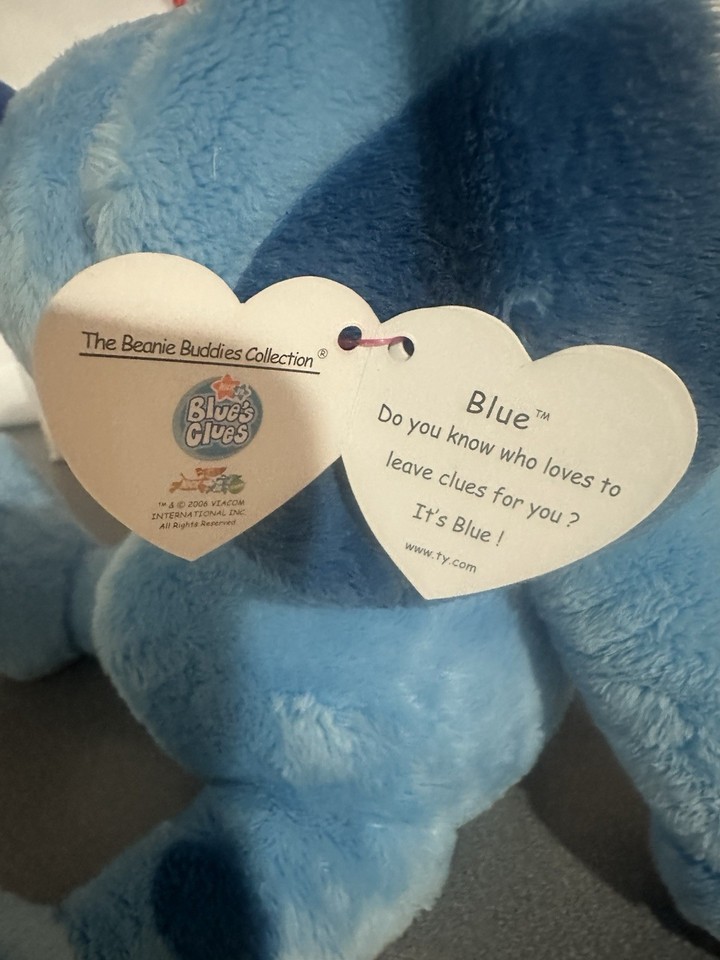 TY Beanie Babies 6" BLUE the Dog Plush Nick Jr Blue's Clues NWT | eBay