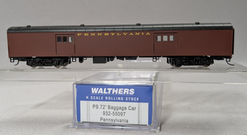 N scale Walthers 932-55097 PENNSYLVANIA RR PS 72' Baggage Car | eBay