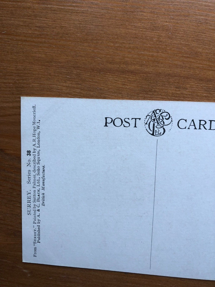 SURREY SERIES POSTCARDS, ESHER COMMON & ABINGER HAMMER, A & C BLACK ...