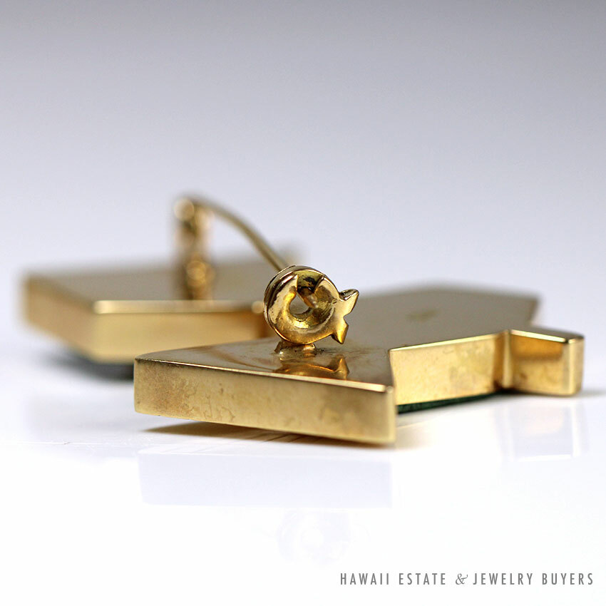 UNIQUE MAW SIT SIT 18K YELLOW GOLD BIRD GEOMETRIC BROOCH PIN | eBay