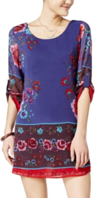 Robe Shift À Bretelles Imprimée Speechless Pour Juniors (Combo Bleu, M ...