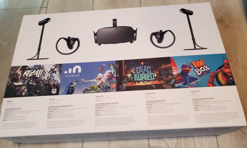 Oculus Rift CV1 VR Set - Never Used - Original Box opened but never ...