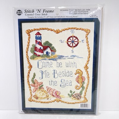 Counted Cross Stitch Kit 4096 Beside The Sea Stitch N Frame NMI 8x10 ...