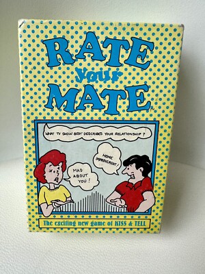 Vintage 1994 Rate Your Mate Card Game Of Kiss & Tell Couples Party Game ...