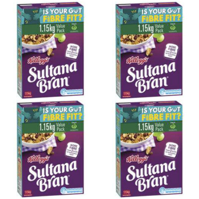 Kellogg's Sultana Bran Value Pack 1.15kg X 4 PACKETS EXPRESS SHIPPING ...