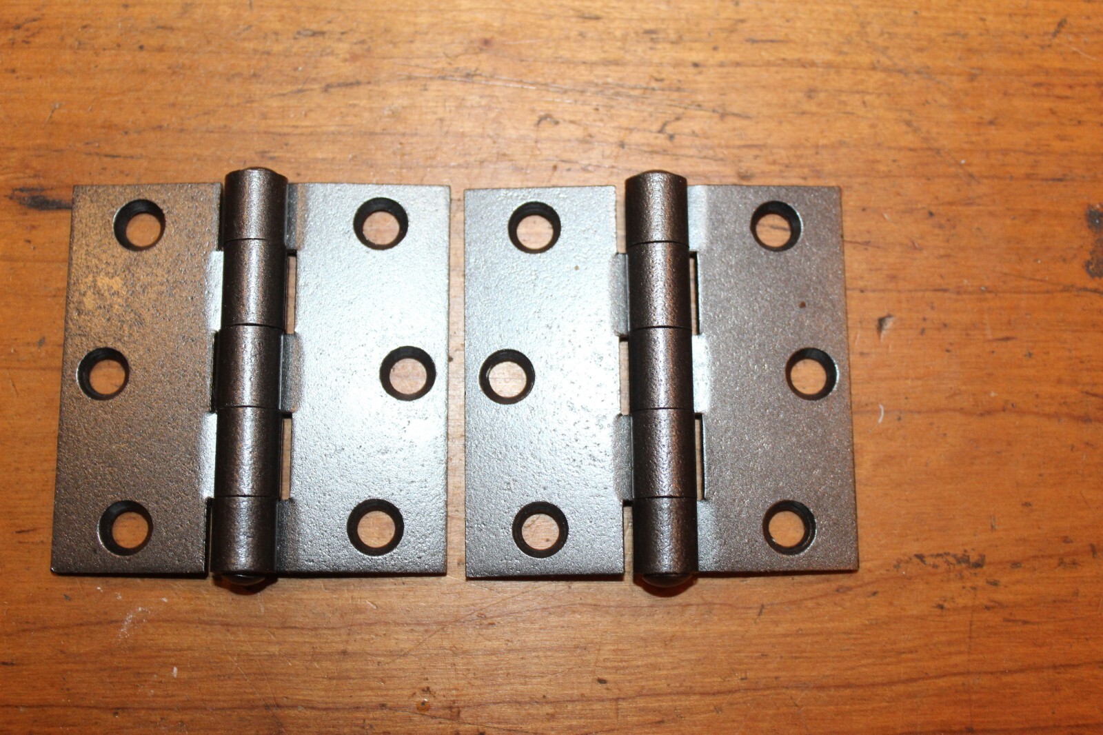 Pair of Restored 2-1/2" X 2-1/2" Vintage Stanley Fixed Pinned Hinges E ...