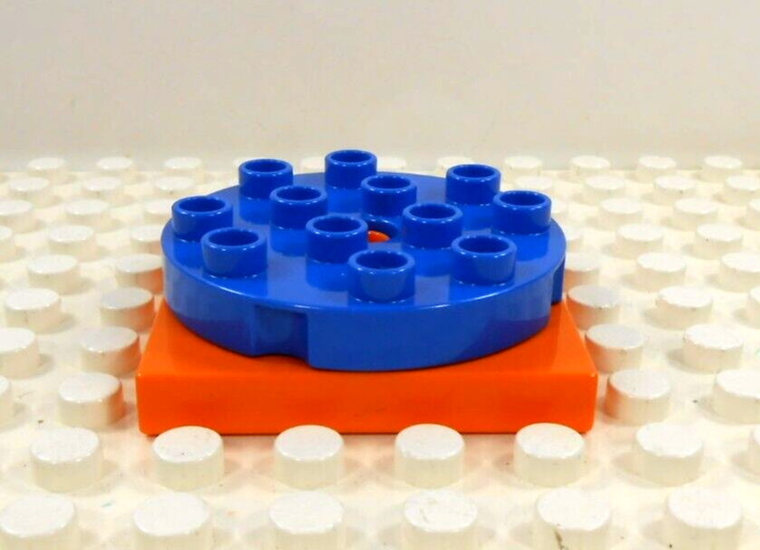 Lego Duplo Item Turntable Swivel (large round) orange/blue | eBay