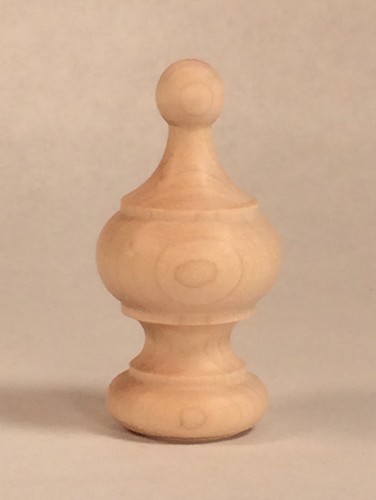NEWEL POST FINIAL MAPLE WOOD UNFINISHED CAP 3 INCH TALL #3F2A. | eBay