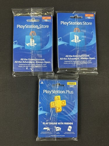 (30) Total PlayStation Gift Card Lot Not Activated (3) Bundles ...