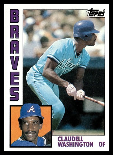 1984 Topps #410 Claudell Washington Atlanta Braves Baseball Card | eBay